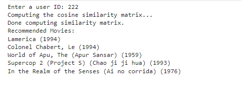 Movie Recommender System